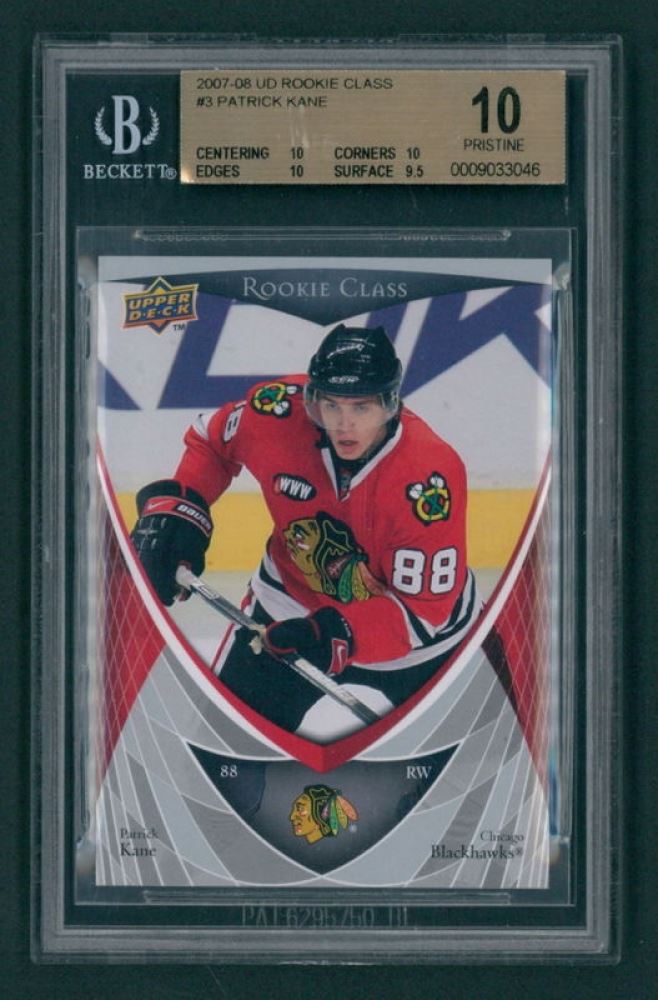Patrick Kane 2007-08 Upper Deck Rookie Class #3 RC (BGS 10)