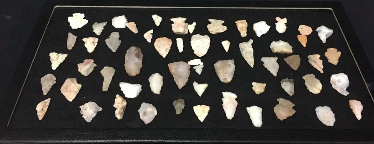 Prehistoric Arizona Arrowheads Display
