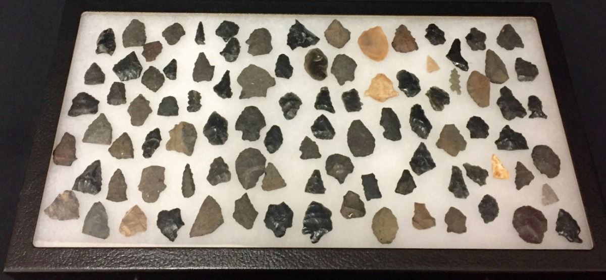 Prehistoric Arizona Arrowheads Display
