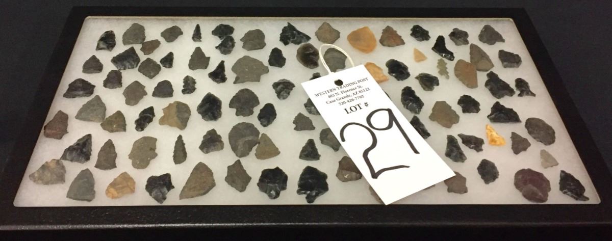 Prehistoric Arizona Arrowheads Display