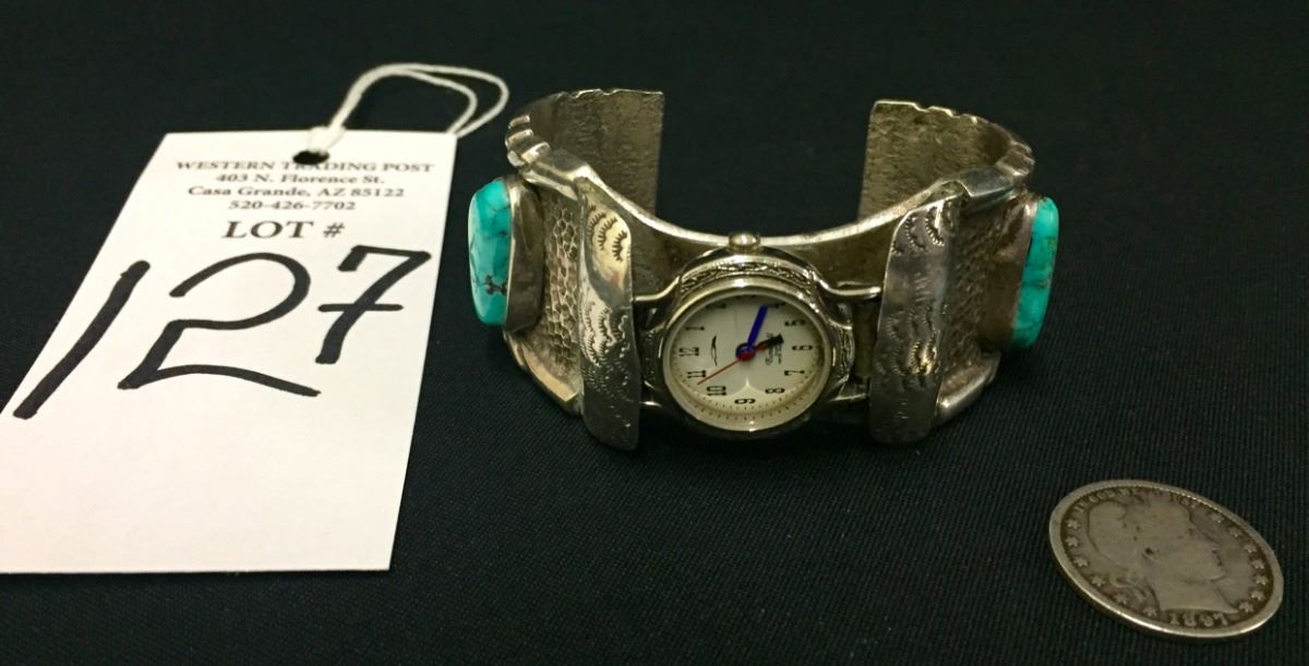 Vintage Navajo Watch Bracelet - Ingot