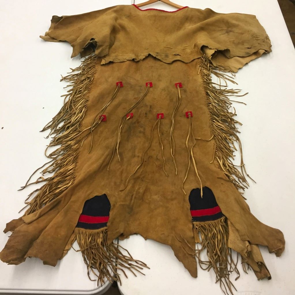 Vintage Handmade Indian Dress - Deer Hide