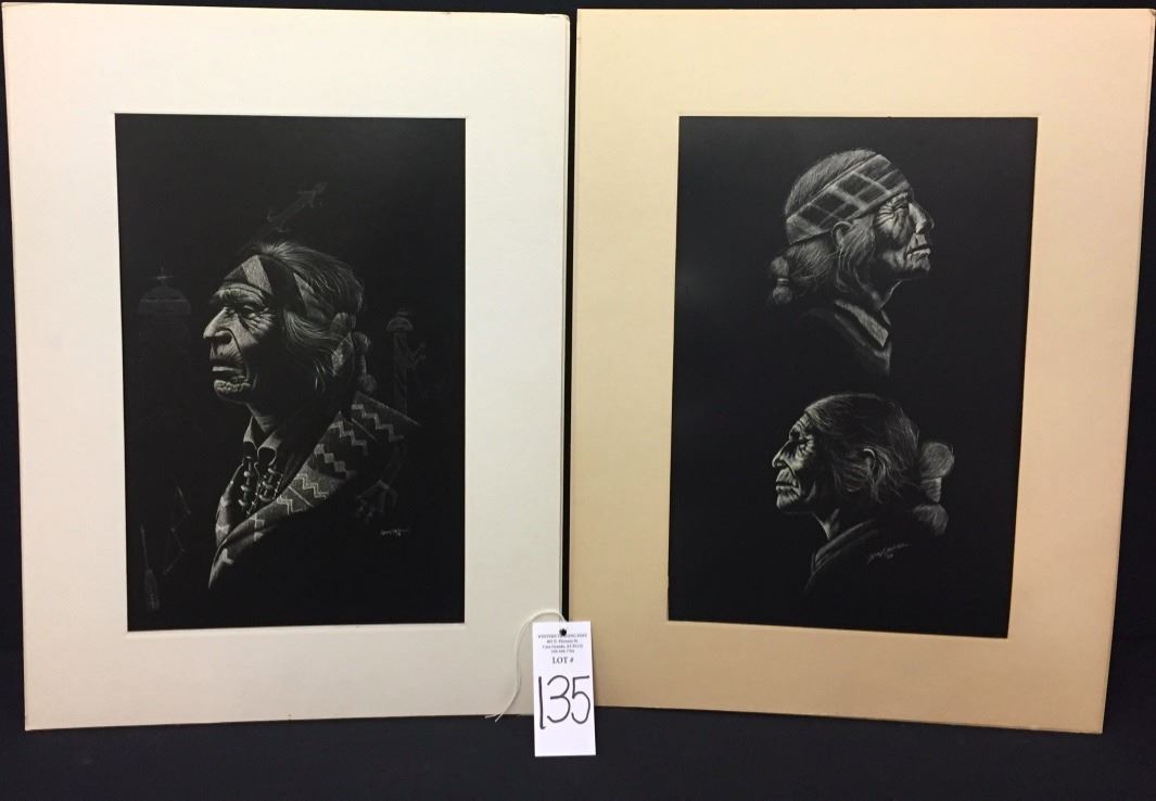 Pair of Sammy Sandoval Original Etchings
