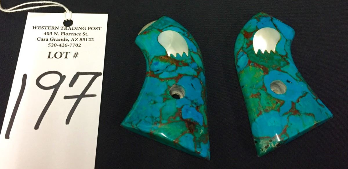 Handmade Turquoise Pistol Grips