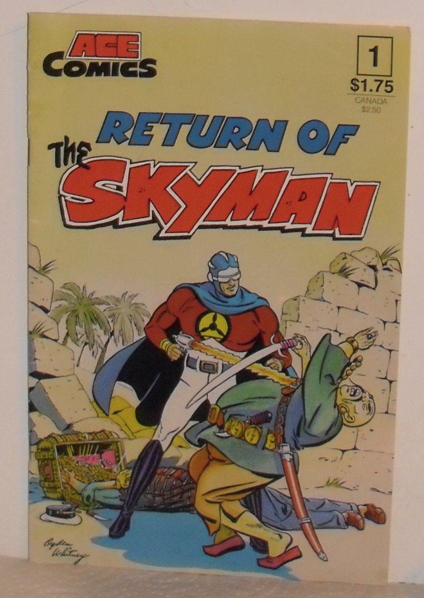 Ace Black and White comic book RETURN OF THE SKYMAN - #1 1987 - bande dessinee en blanc et noir