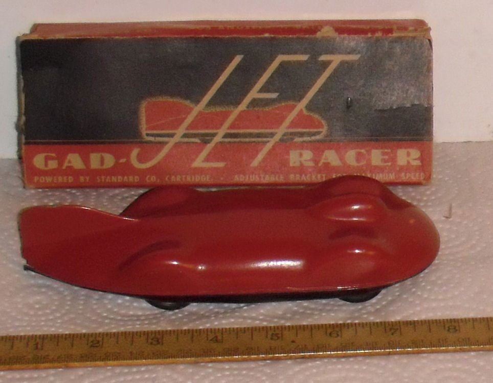 GAD Jet great red racer very rare toy Los Angeles sales California tin ...