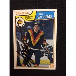 AUTOGRAPHED DAVE "TIGER" WILLIAMS HOCKEY CARD