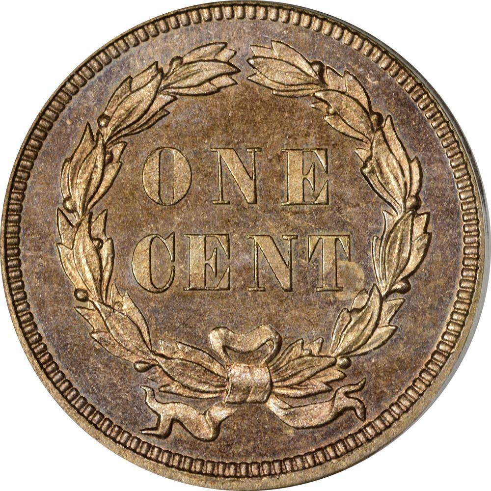 1858 Flying Eagle cent - Small Letters, Laurel Wreath reverse - 5 leaf ...