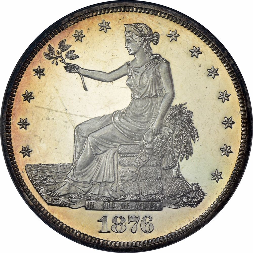 1876 Type I/II. Proof-63 DCAM PCGS. CAC.