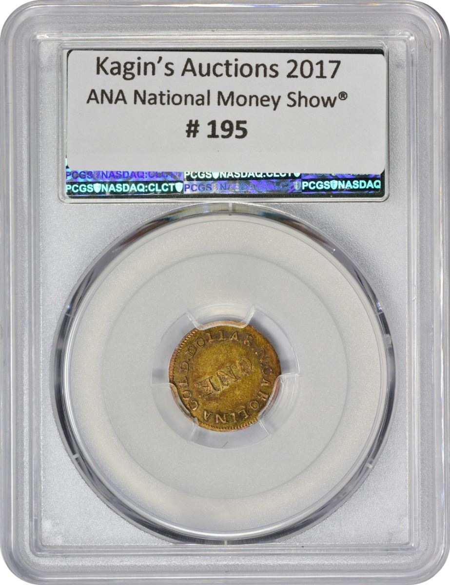 Undated (1834-1837) C. Bechtler Gold Dollar. Kagin-2. Rarity-6+. 28.G ...
