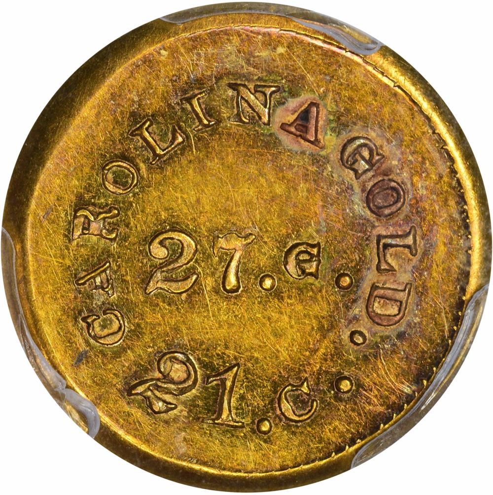 Undated (1842-1850). A. Bechtler $1 Gold. Kagin-24. Rarity-4. 27 G., 21 ...