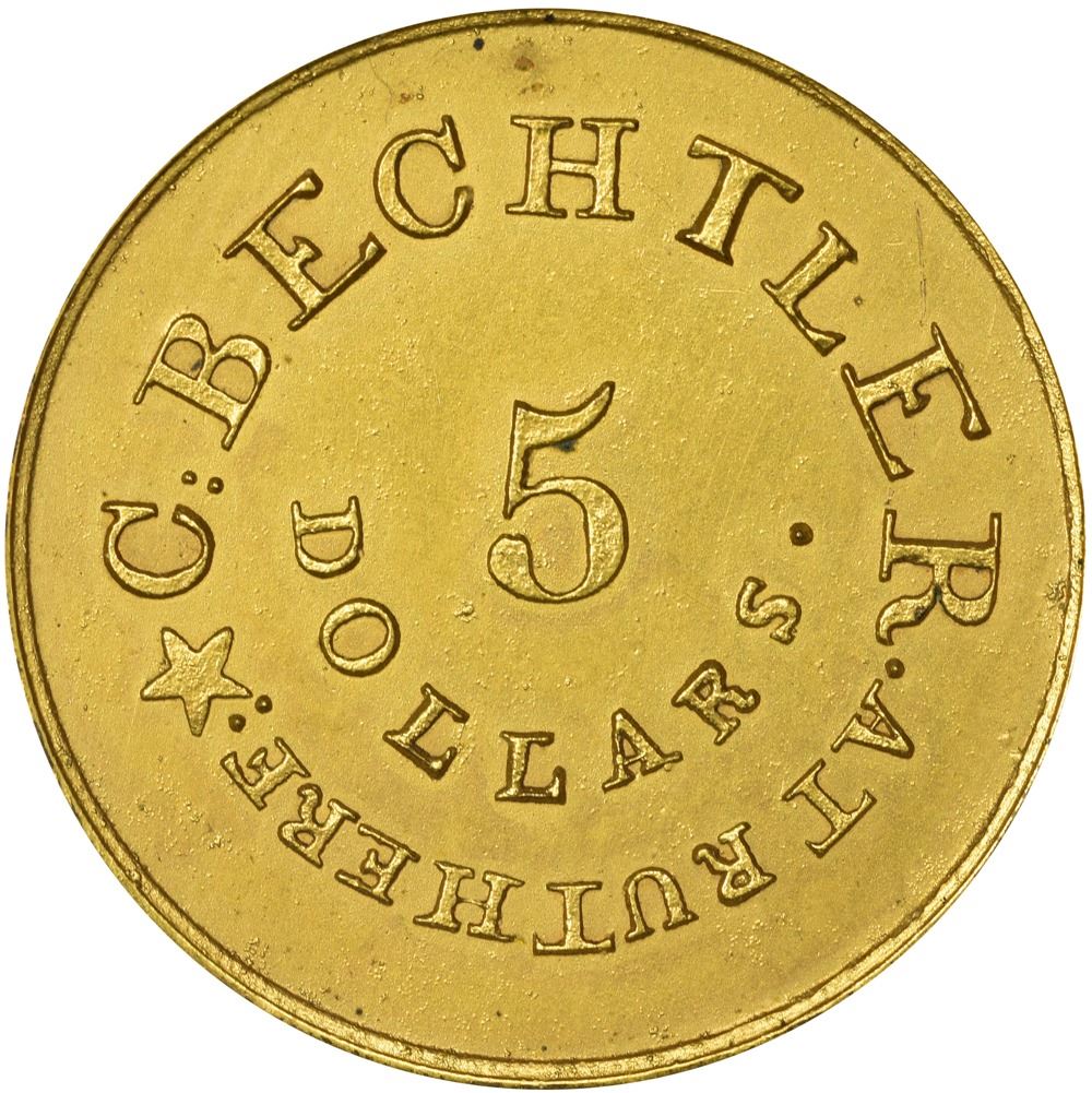 (1922) C. Bechtler $5. Kagin-3 Die Trial Pattern (page 324 of Private ...