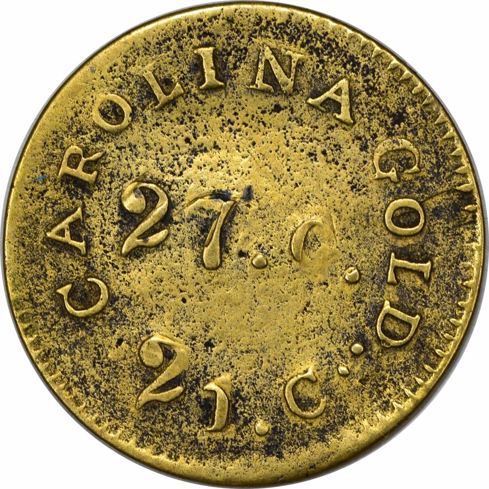 Group of (4) Different Brass Counterfeit A. Bechtler Gold Dollars ...