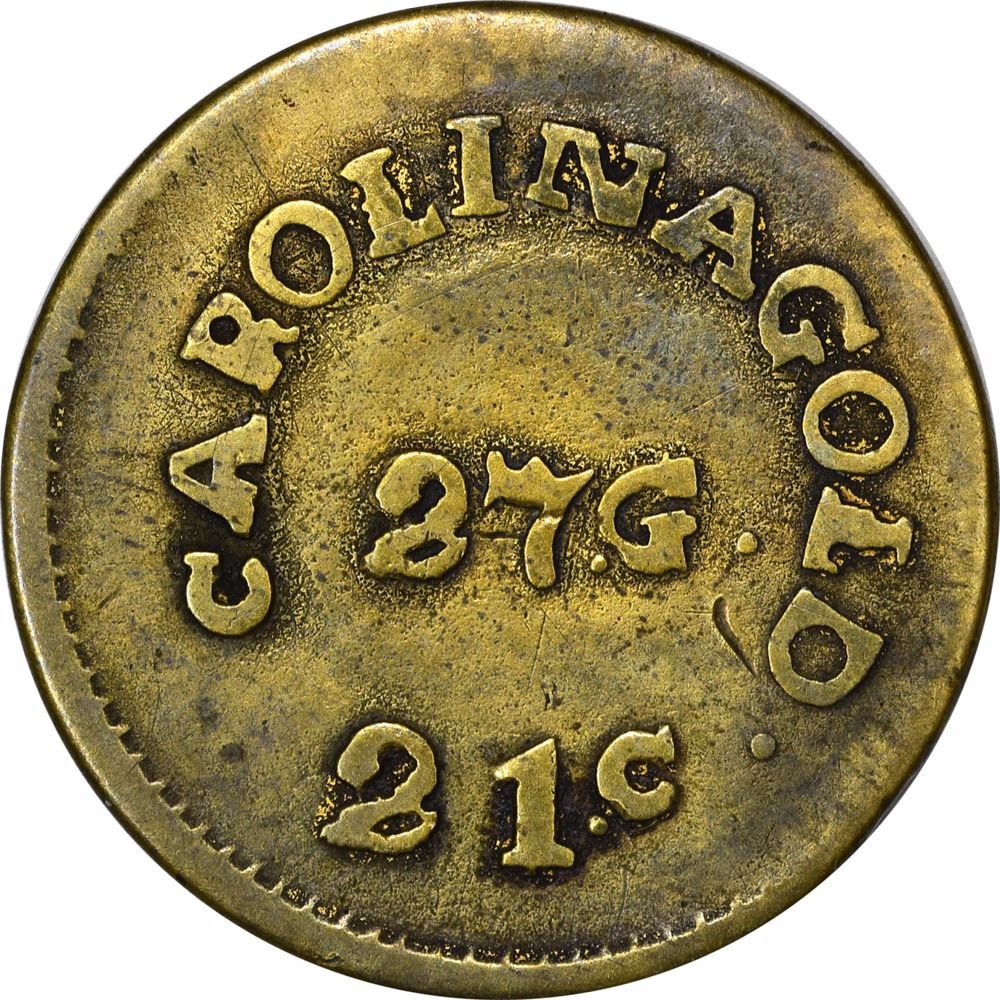 Group of (4) Different Brass Counterfeit A. Bechtler Gold Dollars ...