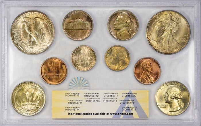 1947-PDS U.S. Mint 28-Piece Double Mint Set with Original Envelope ...