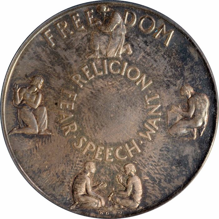 A 3 piece Set of 1946 United Nations Monetary Patterns, made in Gold ...