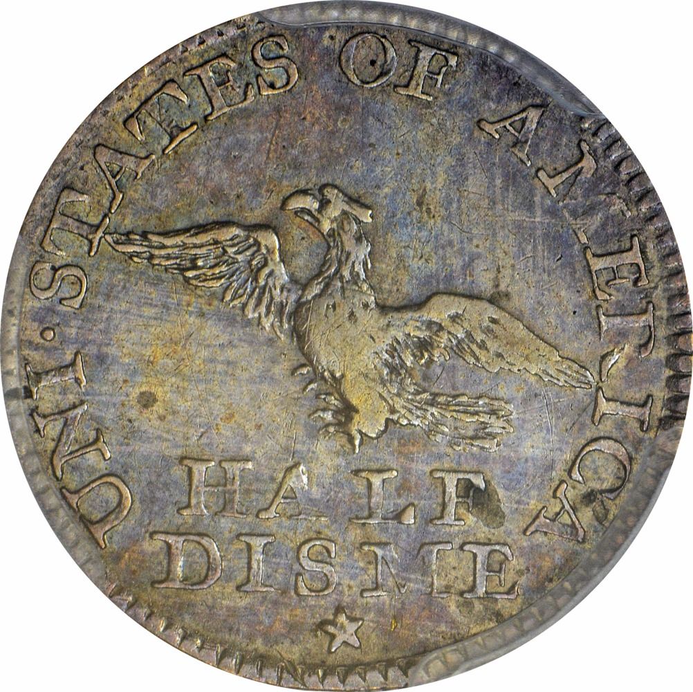1792 Half Disme. AU50 PCGS.