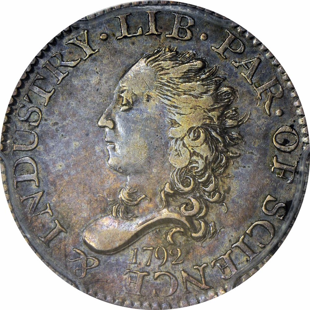 1792 Half Disme. AU50 PCGS.