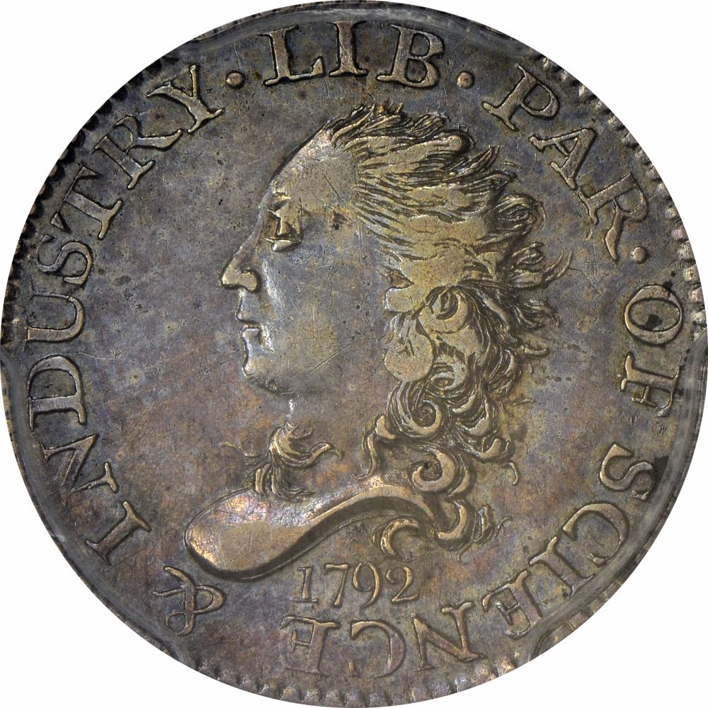 1792 Half Disme. AU50 PCGS.
