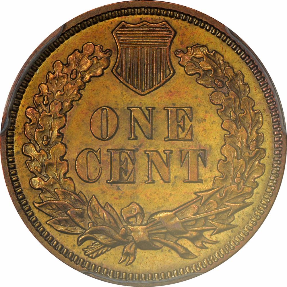 1873 Close 3. Proof-63 RB PCGS. Bronze Cent.