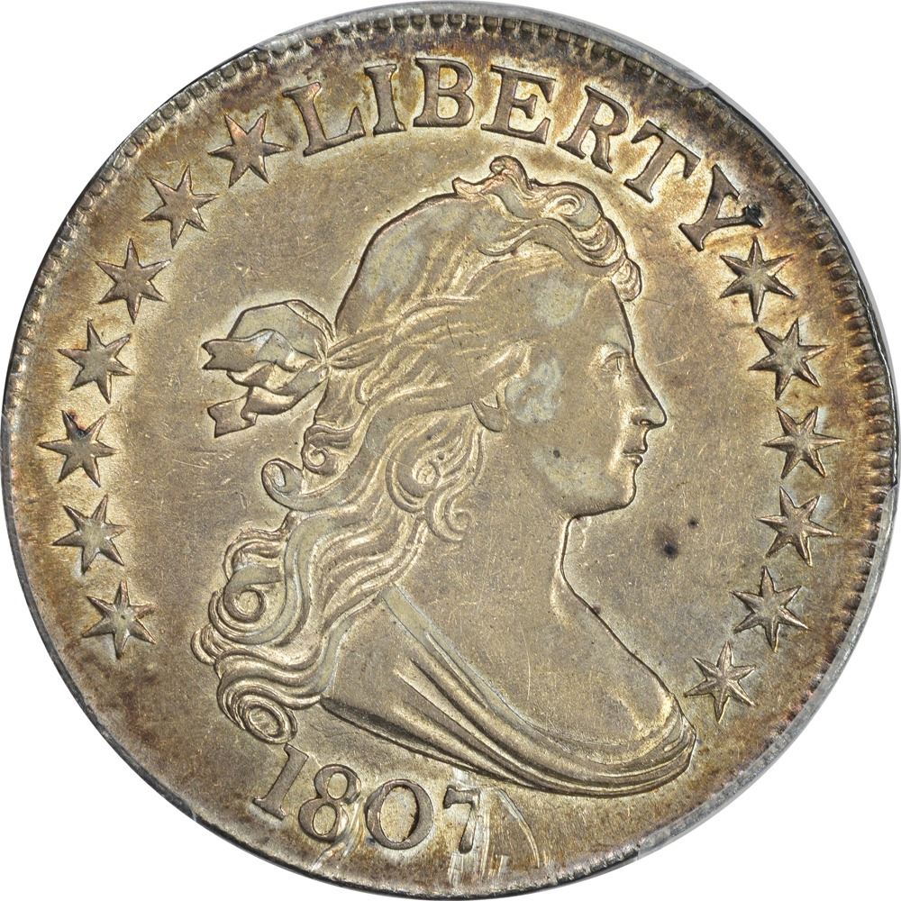 1807 Draped Bust. O-102. Rarity-2. Genuine – Damage – EF Details PCGS.