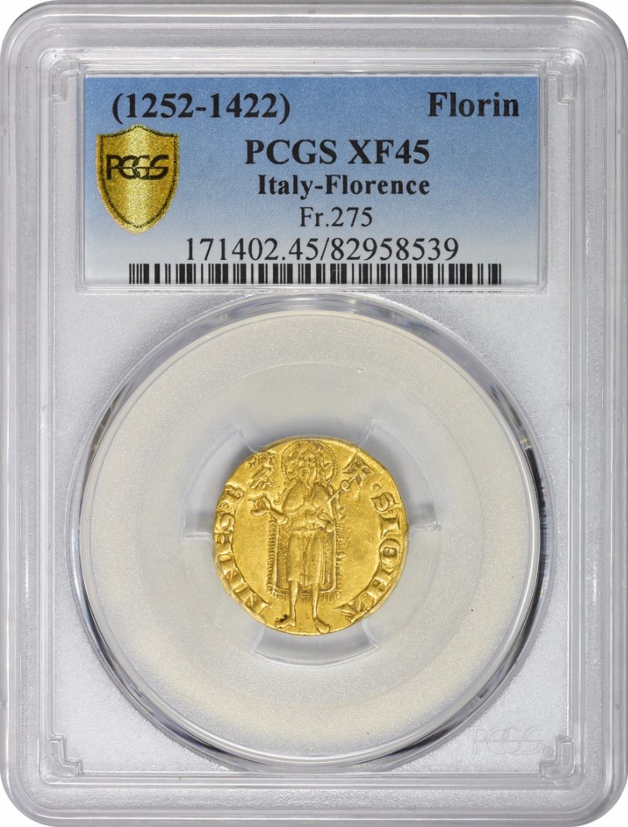 Italian States. Florence. (1252-1422) Gold Florin. Fr-275. EF-45 PCGS.