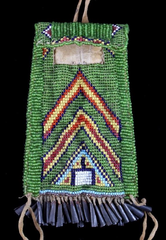Ute Indian Beaded Strike-A-Lite Bag 19th Century
