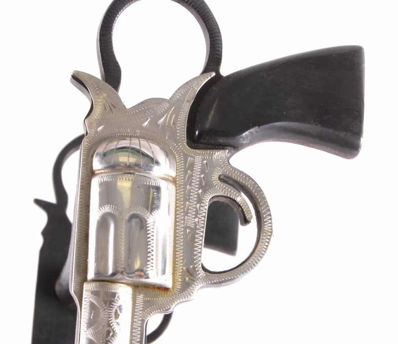 Silver Mounted Revolver Pistol Horse Bit