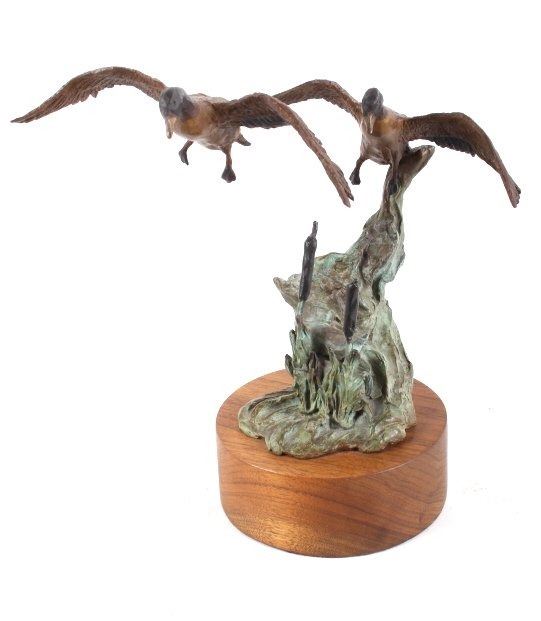 Waterfowl Bronze By Mike Capser Billings Montana