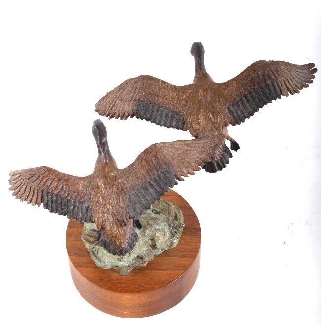 Waterfowl Bronze By Mike Capser Billings Montana