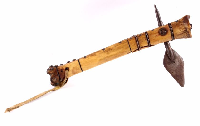 Native American Made Buffalo Bone War Club