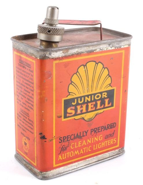 Early Shell Junior Lighter Fluid Oil Cans c.1920's