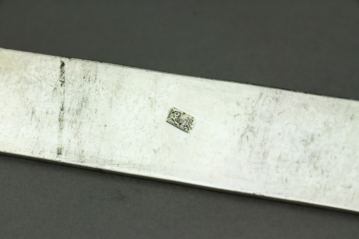 Pair of Chinese Silver Paper Weights Zu Yin Mark