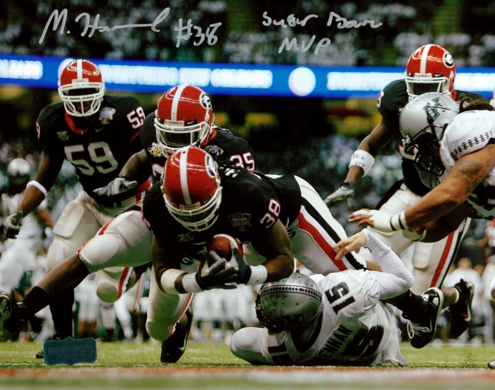 Marcus Howard Signed Georgia Bulldogs 8x10 Photo Inscribed "Sugar Bowl ...