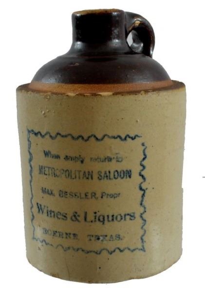 The Metropolitan Saloon Boerne Texas Whiskey Jug