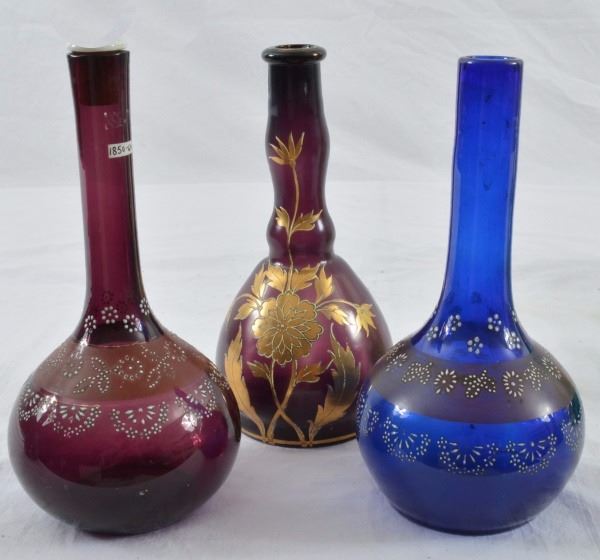 Antique Barber Bottle Collection 18 antique barber bottles