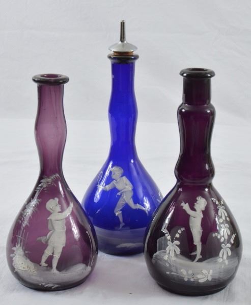 Antique Barber Bottle Collection 18 antique barber bottles