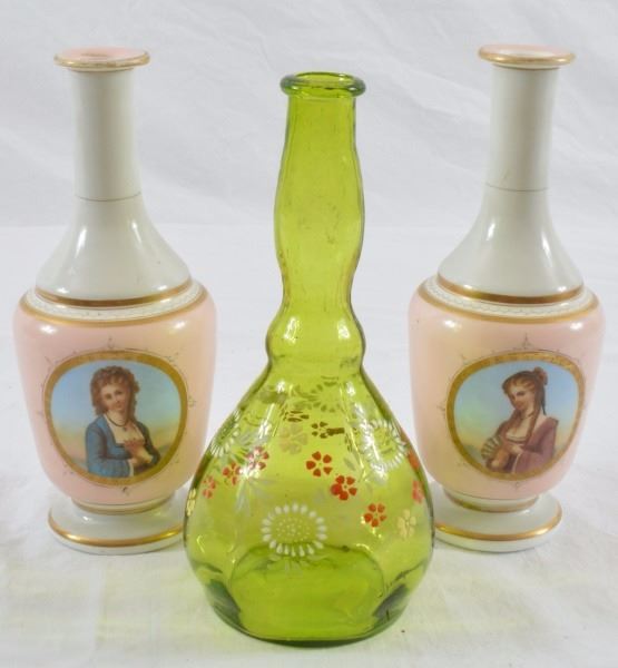 Antique Barber Bottle Collection 18 antique barber bottles