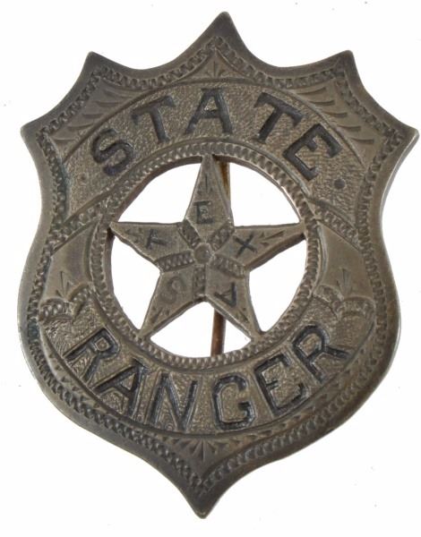 Texas State Ranger Badge Early hand engraved Texas Ranger badge with ...