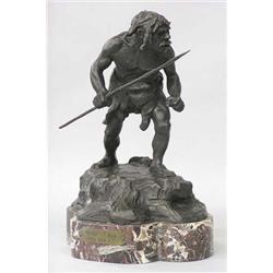 CHARLES ROBERT KNIGHT (American. 1874-1953), "Primitive Man". Signed ...