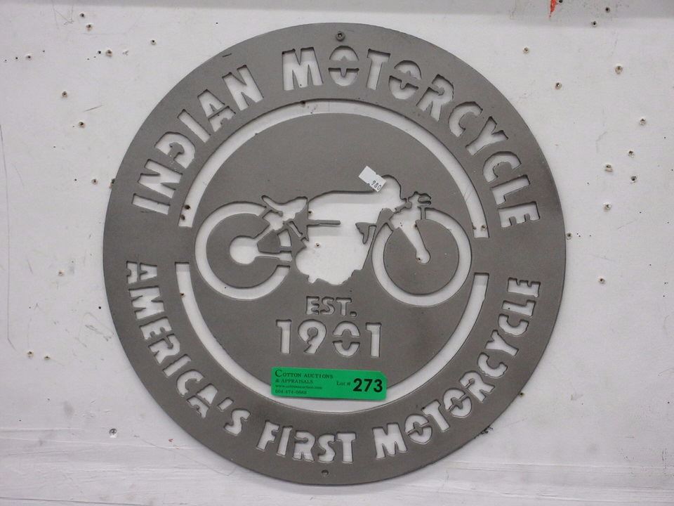 Indian motorcycle sheet metal sign