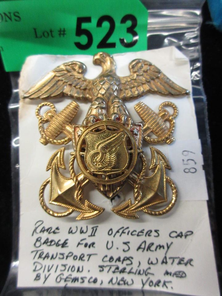 Rare WW2 US Army Cap Badge by Gemsco New York