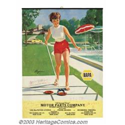 Gillette Elvgren (1914-1980) Original Pin-up Preliminary (c.1970)
