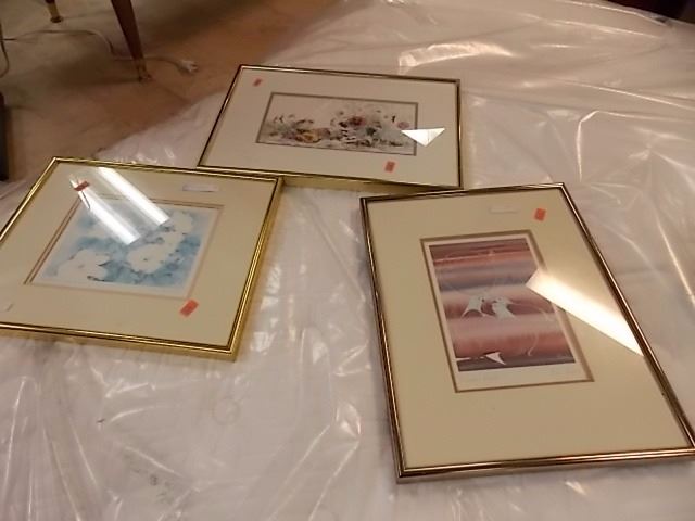 PICTURE- "TUNDRA DUSK" SIGNED BY ARTIST RICK BEAVER 14.5"x11.5" & 2 ...