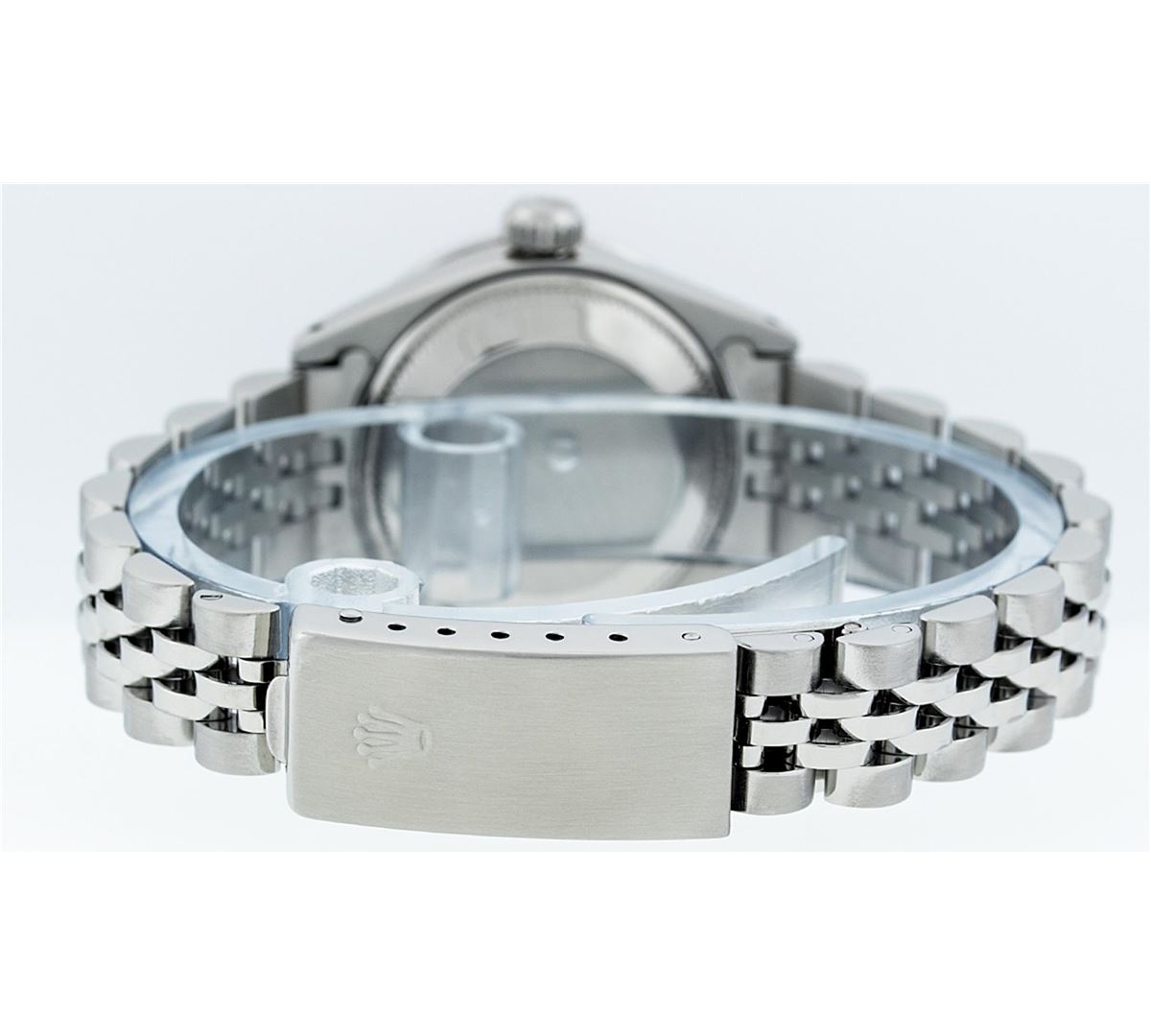 Rolex Stainless Steel VVS Diamond and Sapphire DateJust Ladies Watch