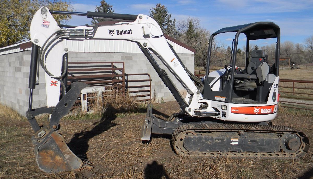 2008 Bobcat 435 Fast Track mini-excavator, Kubota 49 hp. diesel, 788 ...