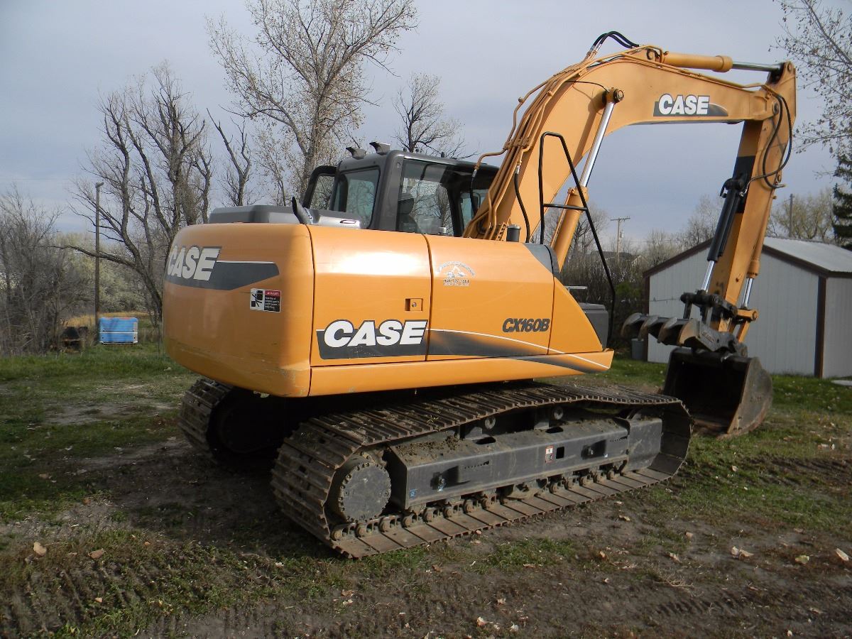 2012 Case CX160B excavator w/Esco 42” bucket & hyd. thumb, 526.6 actual ...