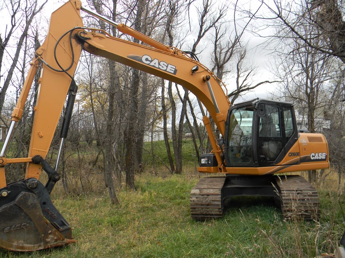 2012 Case CX160B excavator w/Esco 42” bucket & hyd. thumb, 526.6 actual ...