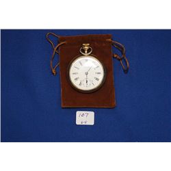 Waltham Pocket Watch S/N 1353920- w/Empress AWC Co. Gold Layered Case