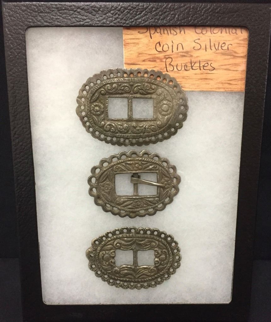 Spanish Colonial Coin Silver Buckles